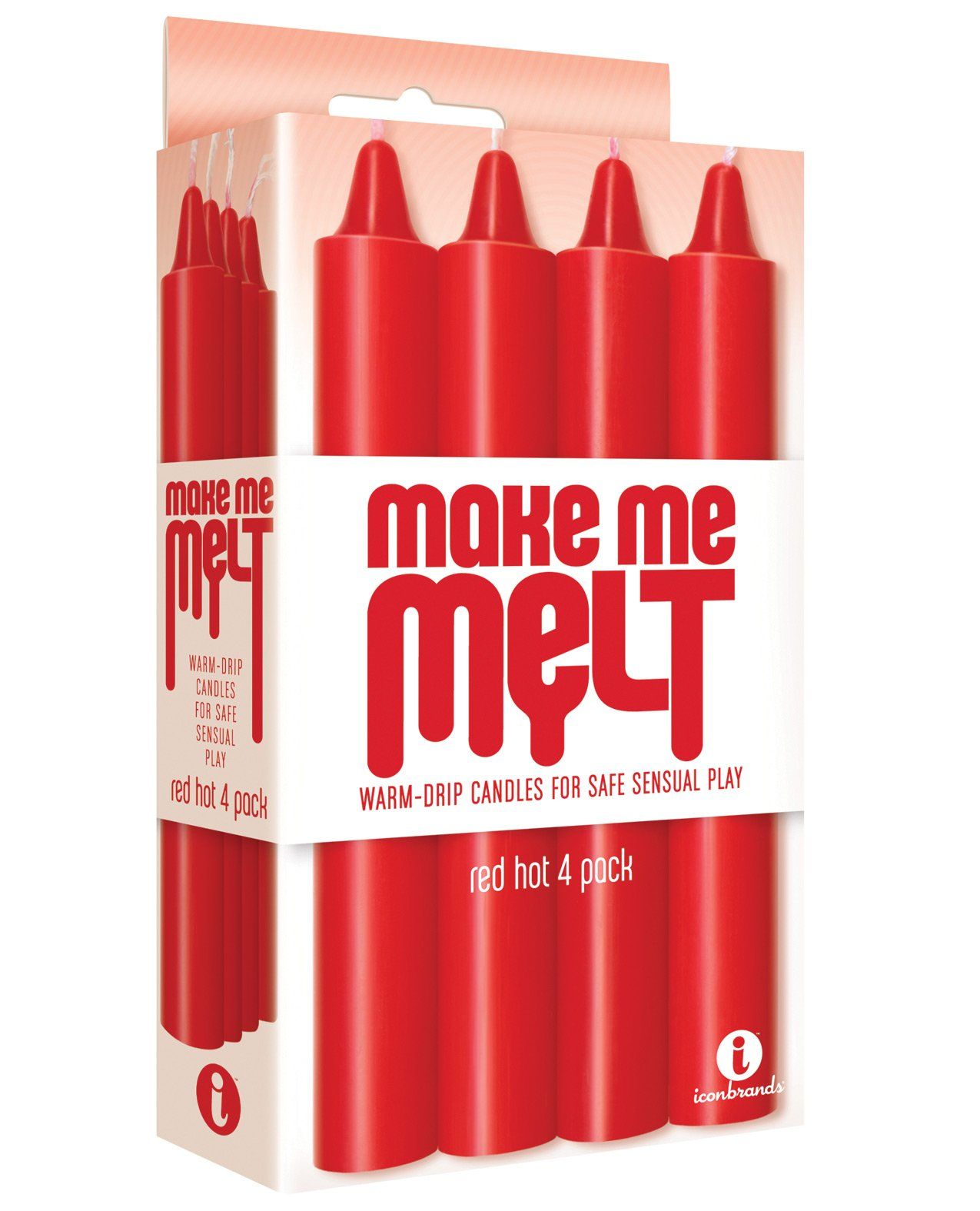 The 9's Make Me Melt Sensual Warm Drip Candles - Red Hot Pack of 4 – BKC